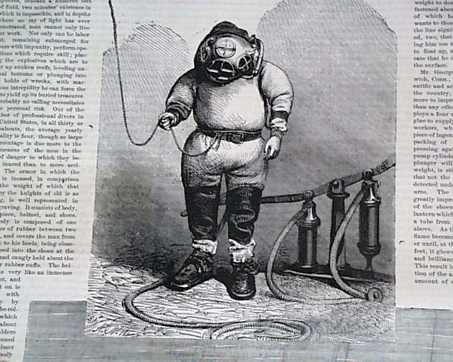 1878 Scientific American.... Early Scuba Diving Equipment In 1873 ...