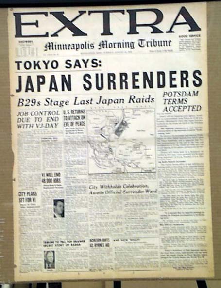 Japan Surrenders... - RareNewspapers.com