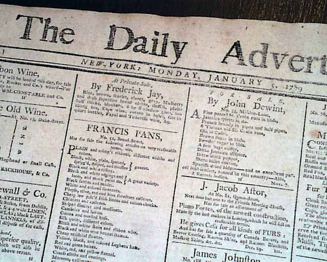 From the first national capital, in 1789... - RareNewspapers.com