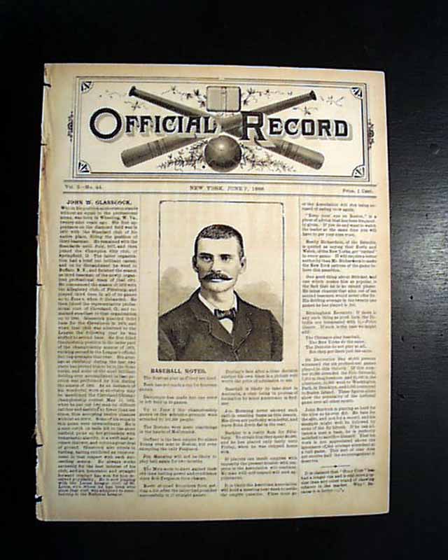 Very rare baseball newspaper from 1886... - RareNewspapers.com
