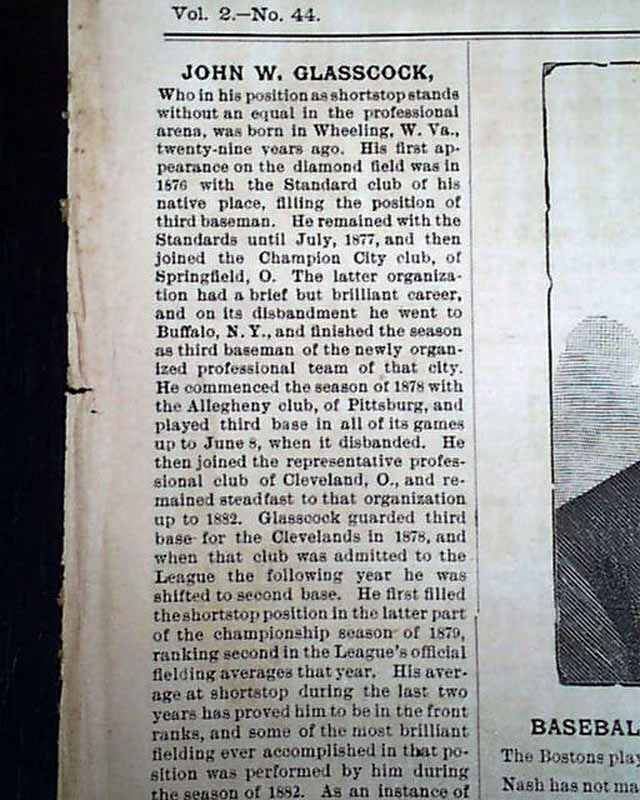 Very rare baseball newspaper from 1886... - RareNewspapers.com