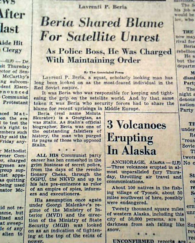 Lavrentiy Beria purged as Soviet traitor... - RareNewspapers.com