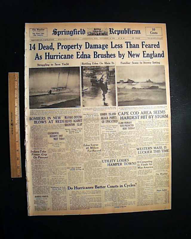 Hurricane Edna in 1954.... - RareNewspapers.com