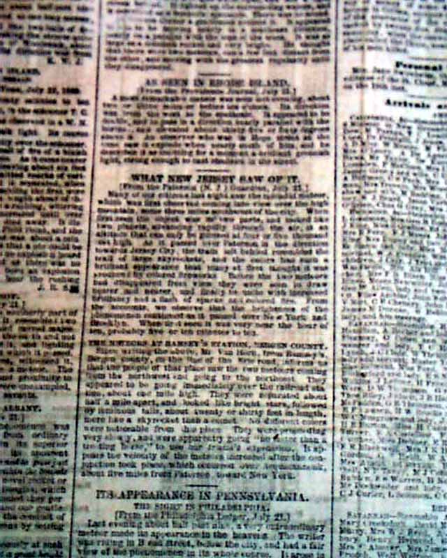 1860 Great Meteor... - RareNewspapers.com