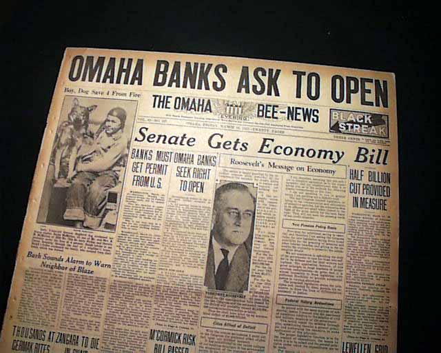 1933 Bank Holiday Ordered... - RareNewspapers.com