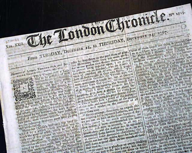1767 original newspaper... - RareNewspapers.com
