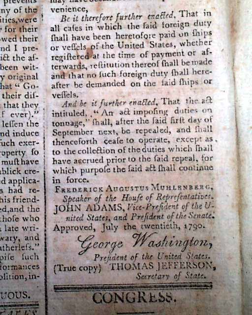 Full name: George Washington, in script type... - RareNewspapers.com