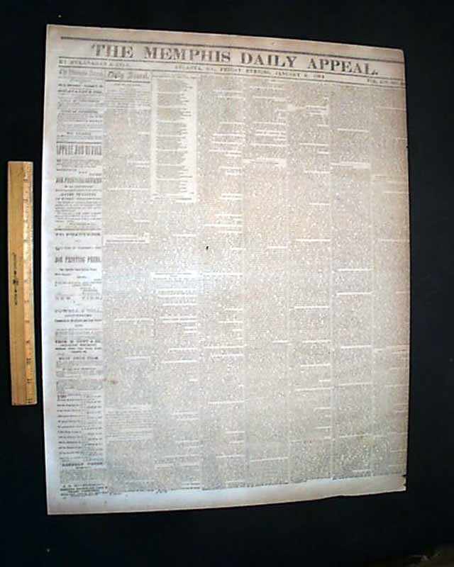 "Memphis" newspaper printed in Atlanta, Georgia... - RareNewspapers.com