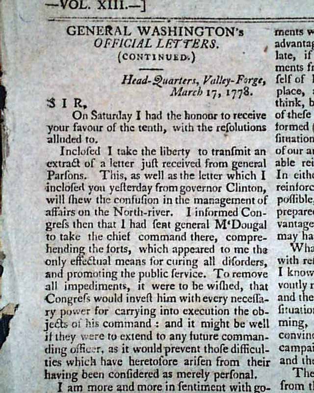 Washington's letters from Valley Forge... - RareNewspapers.com