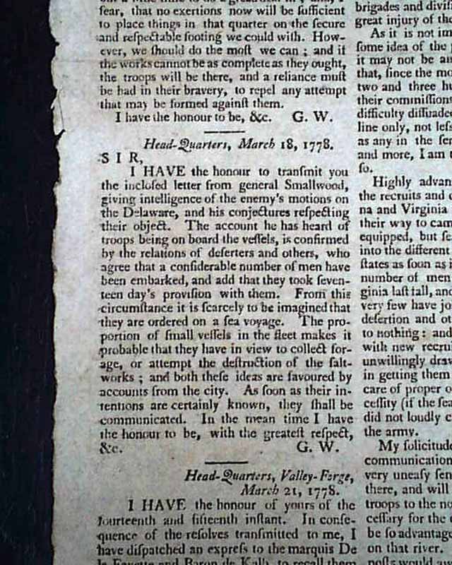 Washington's letters from Valley Forge... - RareNewspapers.com