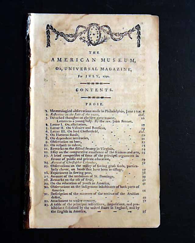 An 18th century American magazine... - RareNewspapers.com