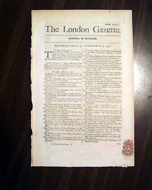 World's Oldest NEWSPAPER 1772 Gazette 235 YEARS OLD... - RareNewspapers.com