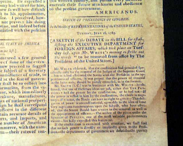 From 1789... mention of Thomas Jefferson... - RareNewspapers.com
