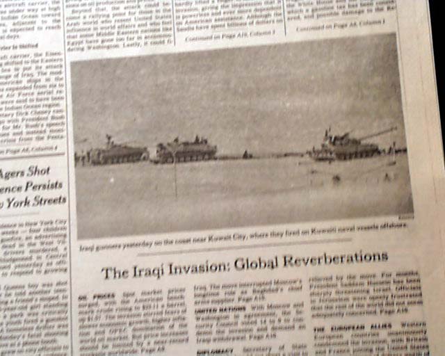 Iraq invades Kuwait... - RareNewspapers.com