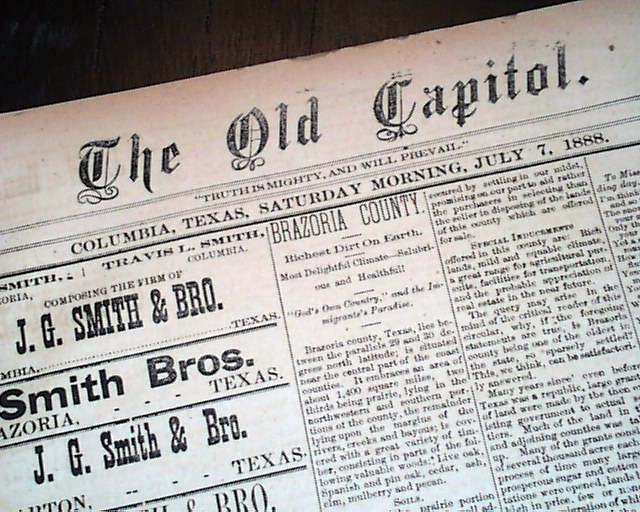 Rare, short-lived Texas newspaper from its first capital ...