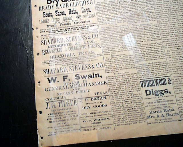 Rare, short-lived Texas newspaper from its first capital ...