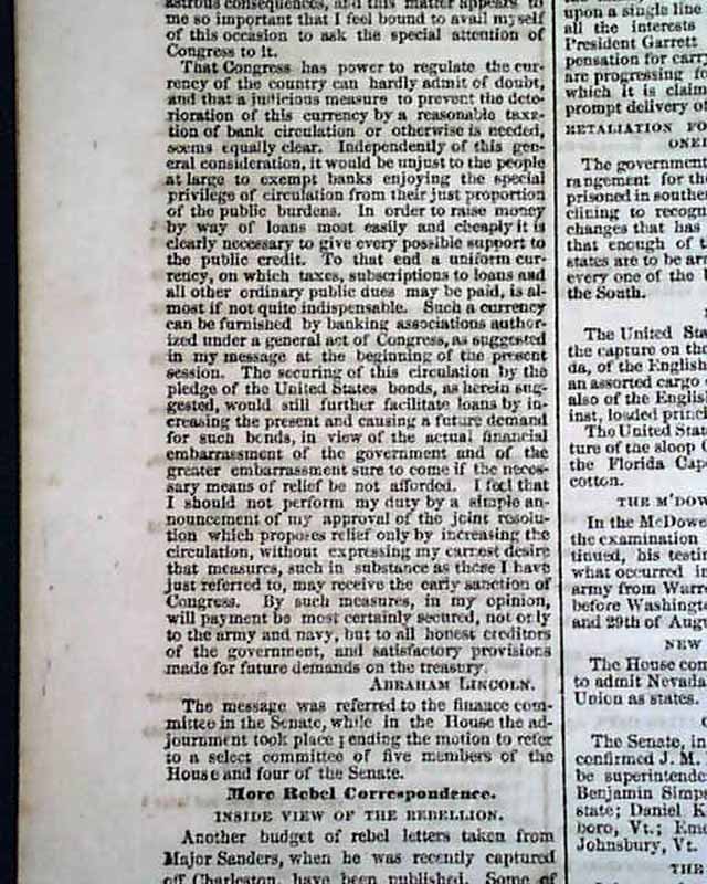 1863 Springfield MA Newspaper.... - RareNewspapers.com