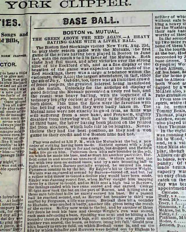 Great, early baseball reporting... - RareNewspapers.com