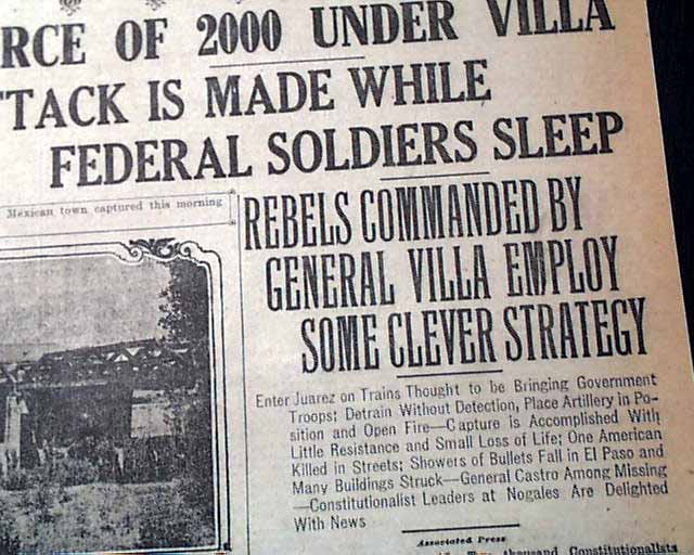 Battle of Ciudad Juarez (1913)... Pancho Villa... - RareNewspapers.com