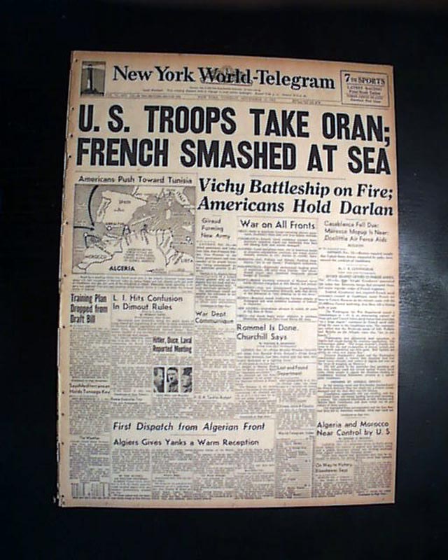 Operation Torch... French North Africa... - RareNewspapers.com