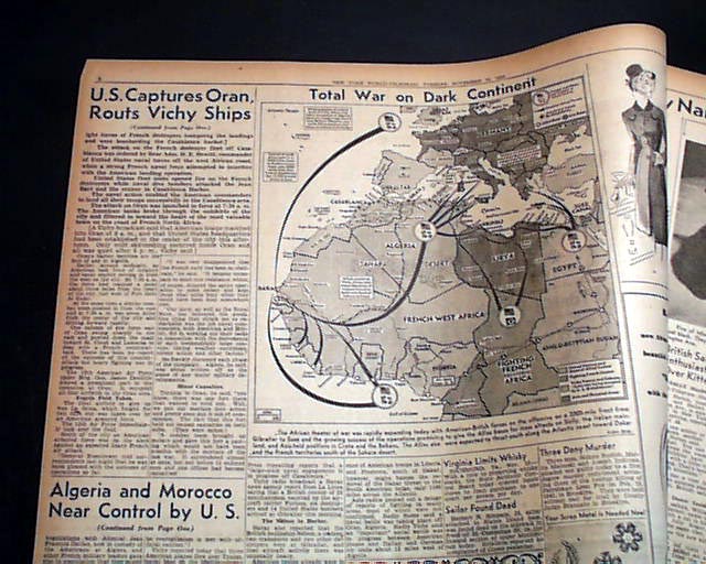 Operation Torch... French North Africa... - RareNewspapers.com