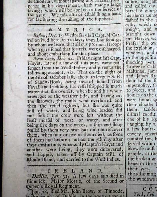 Winding down the French & Indian War... Slave insurrection in Jamaica ...