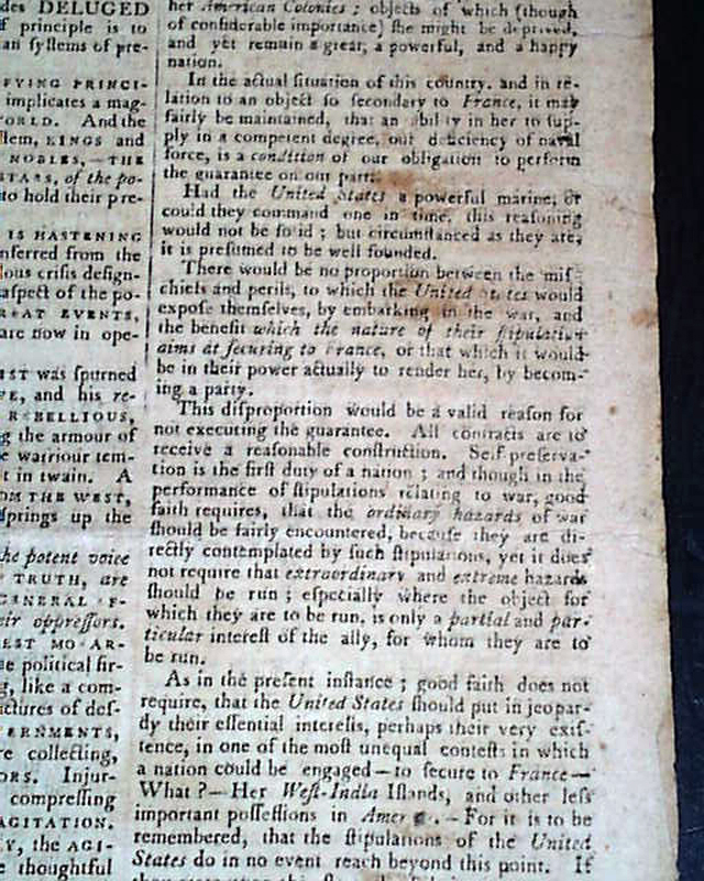 Number III of the "Pacificus" series by Alexander Hamilton ...