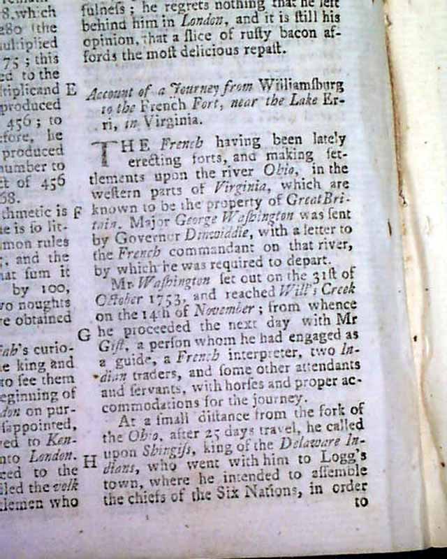 George Washington in the French & Indian War... - RareNewspapers.com