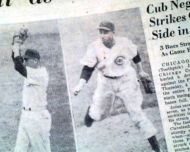 Sam Jones.... 1st Negro to throw a no-hitter in Major League Baseball ...