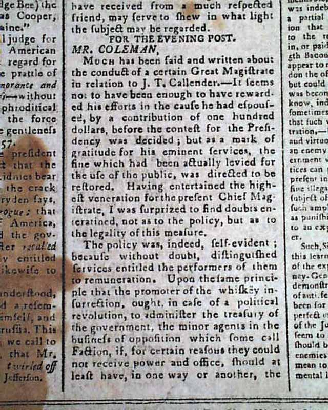 Sally Hemings and Thomas Jefferson... Callender's accusation ...