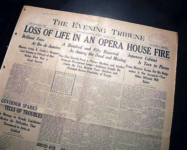 1908 Rhoads Opera House Fire... Boyertown PA... - RareNewspapers.com