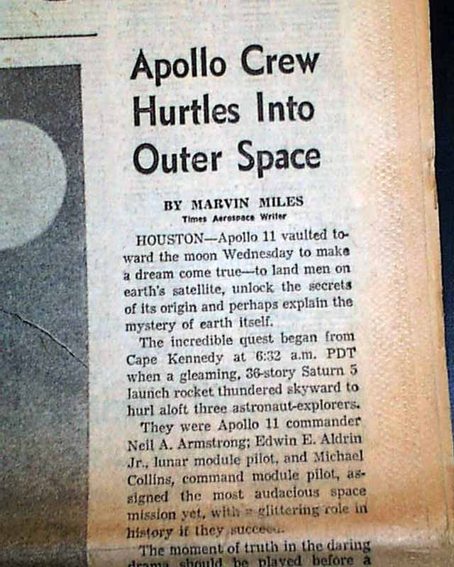 Apollo 11 takeoff... Neil Armstrong... - RareNewspapers.com