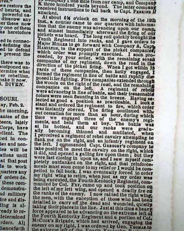 Victory at Mill Spring... Barnum's Commodore Nutt... - RareNewspapers.com