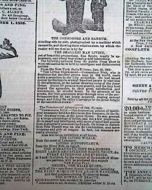 Victory at Mill Spring... Barnum's Commodore Nutt... - RareNewspapers.com