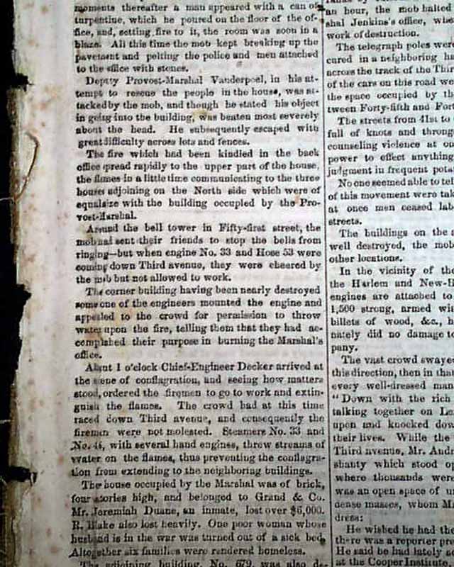 Draft riots in New York City... - RareNewspapers.com