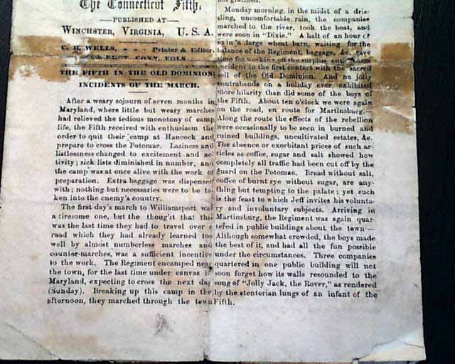 Very rare "camp" newspaper from the field of action... - RareNewspapers.com