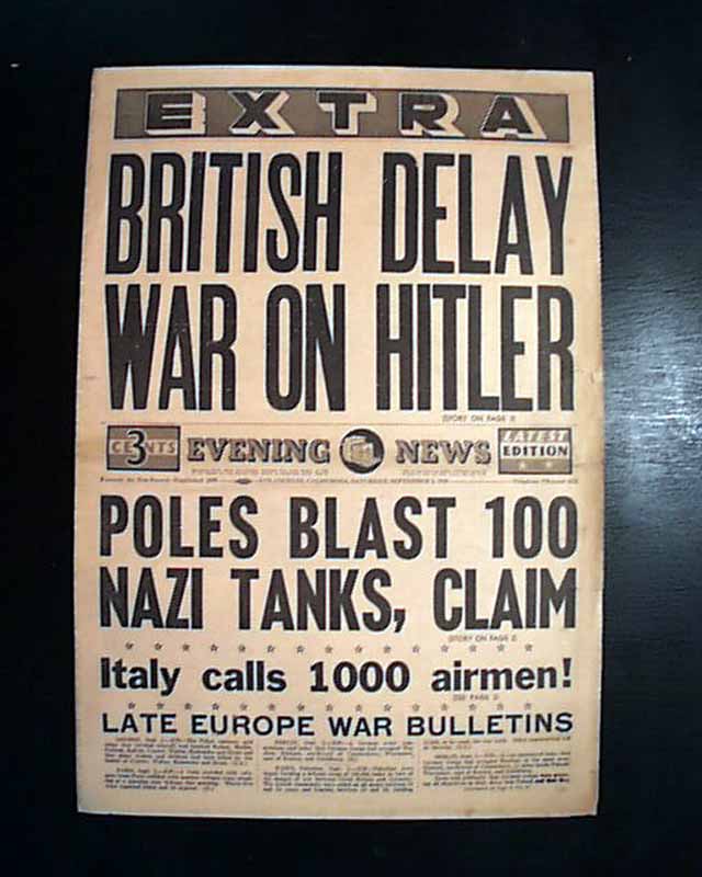 World War II breaks out in Europe... - RareNewspapers.com