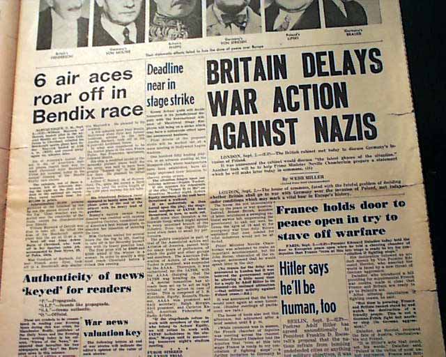 World War II breaks out in Europe... - RareNewspapers.com