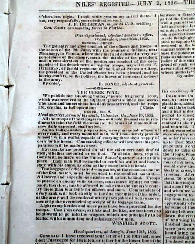 Death of James Madison... Santa Anna's vindication... - RareNewspapers.com