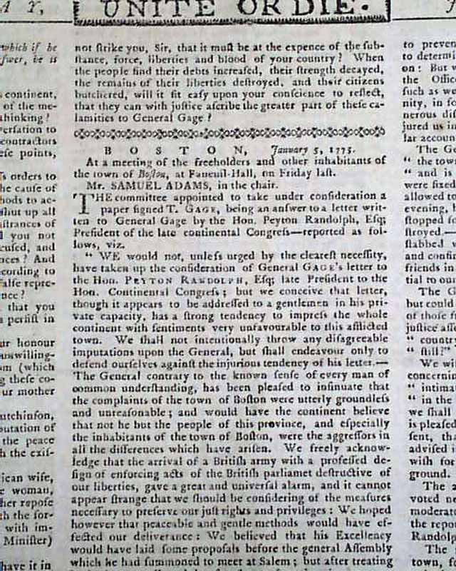 Famous "Unite Or Die" engraving in the masthead... - RareNewspapers.com