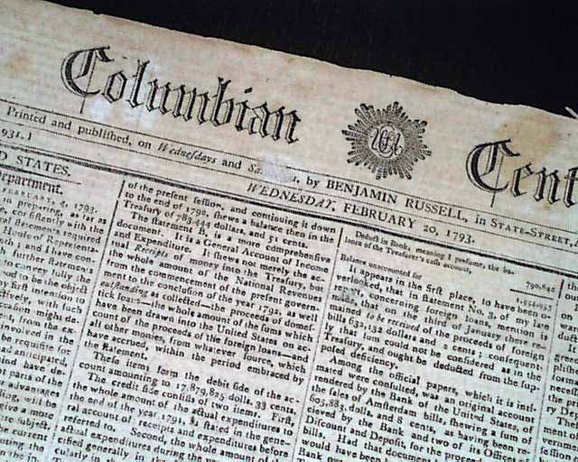 Alexander Hamilton reports... - RareNewspapers.com