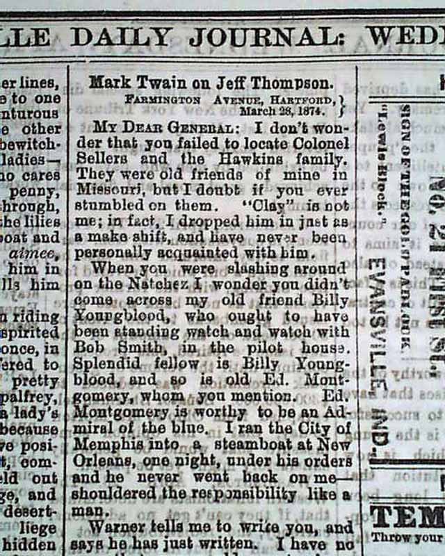 Mark Twain.... - RareNewspapers.com