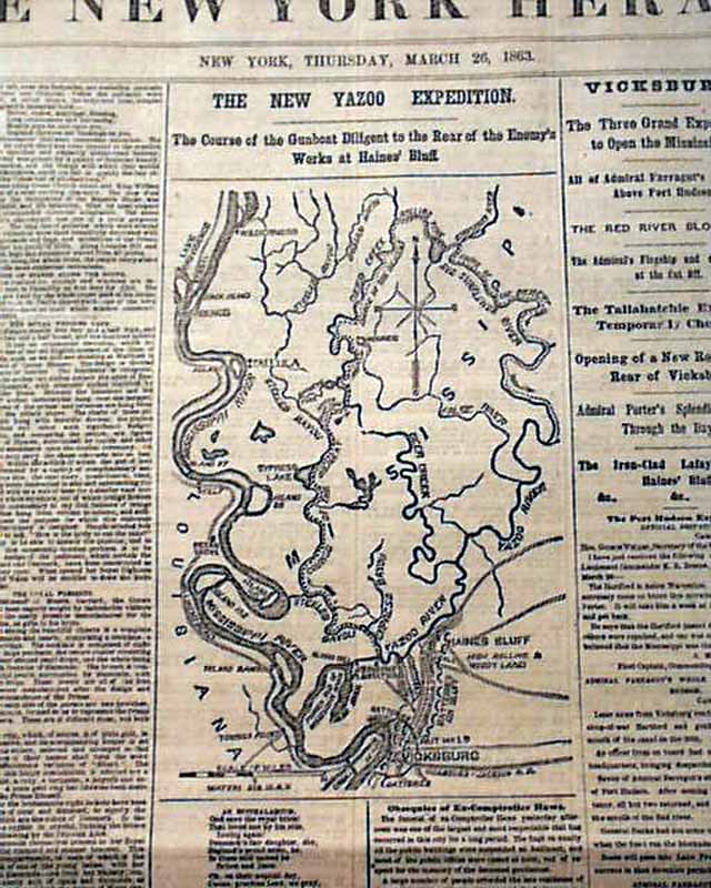 Map of the Yazoo expedition... - RareNewspapers.com