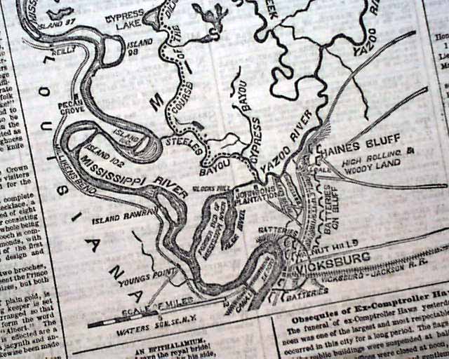 Map of the Yazoo expedition... - RareNewspapers.com