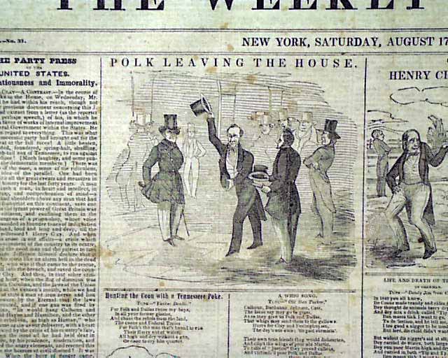 Several front page, early political cartoons.... - RareNewspapers.com