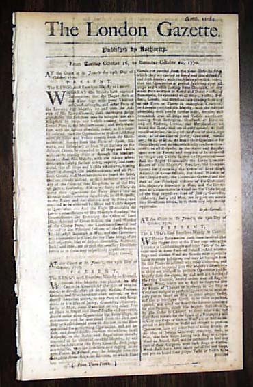 World's Oldest NEWSPAPER 1770 Gazette 235 YEARS OLD... - RareNewspapers.com