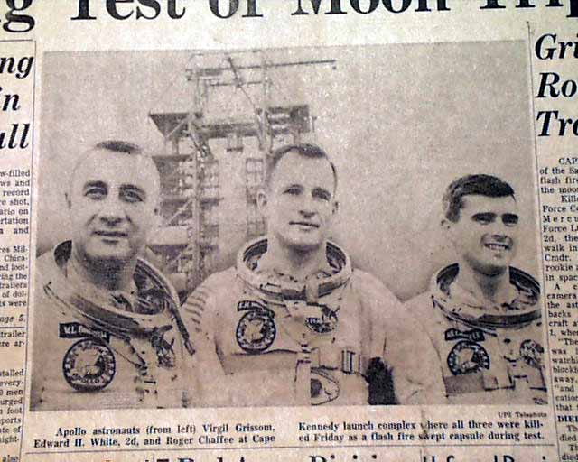 Apollo 1 disaster.... - RareNewspapers.com