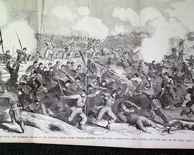 Huge foldout of the Battle of New Bern... - RareNewspapers.com