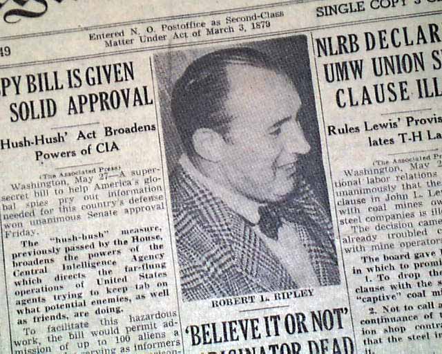 Robert Ripley death.... - RareNewspapers.com