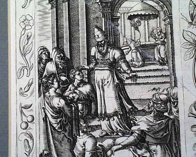 Beautiful engraving from 1571, with the original book titlepage ...